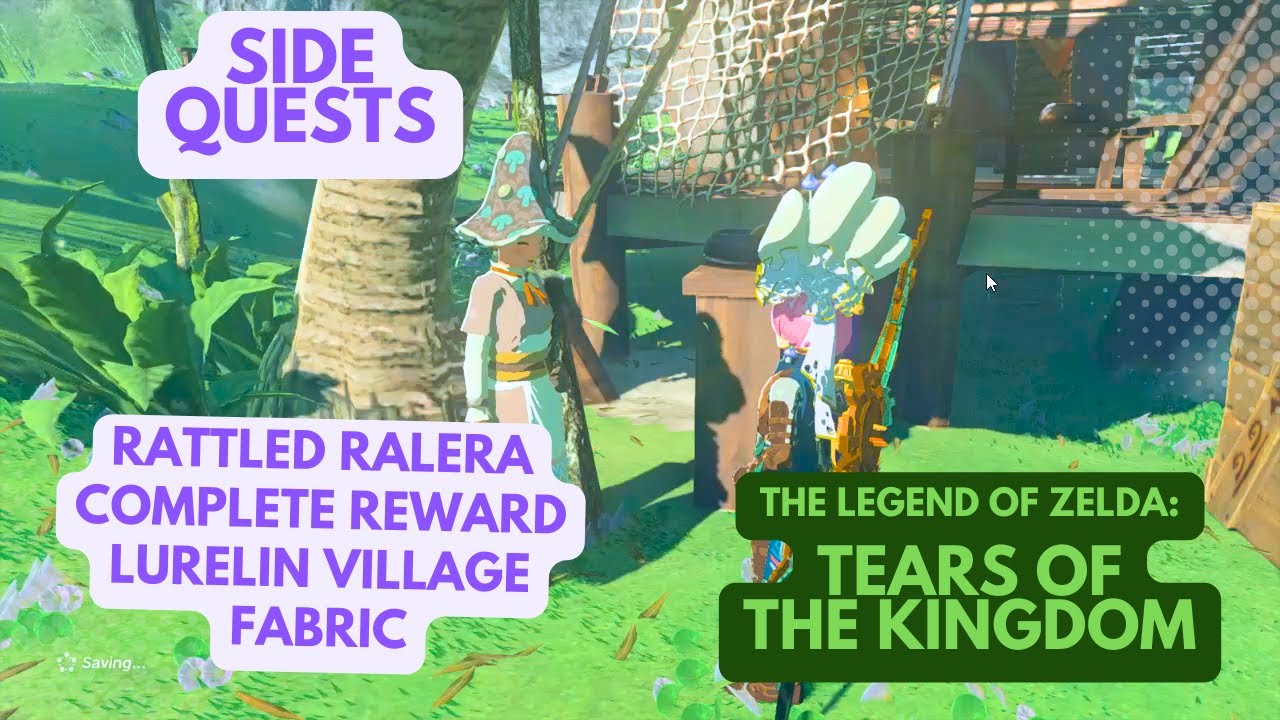 SIDE QUESTS RATTLED RALERA COMPLETE REWARD LURELIN VILLAGE FABRIC ZELDA ...