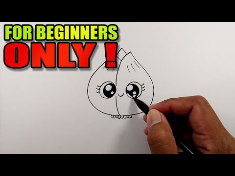 How to draw a cute garlic easy | Cute Easy Drawing - YouTube