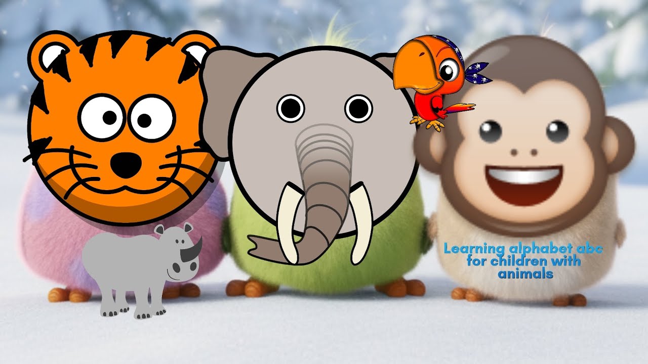 Learning alphabet abc for children with animals - YouTube