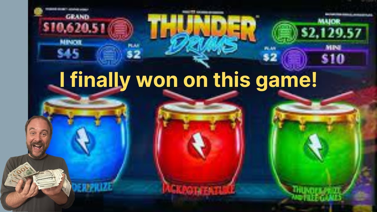 Thunder Drums is finally winning for me! Bonuses! - YouTube