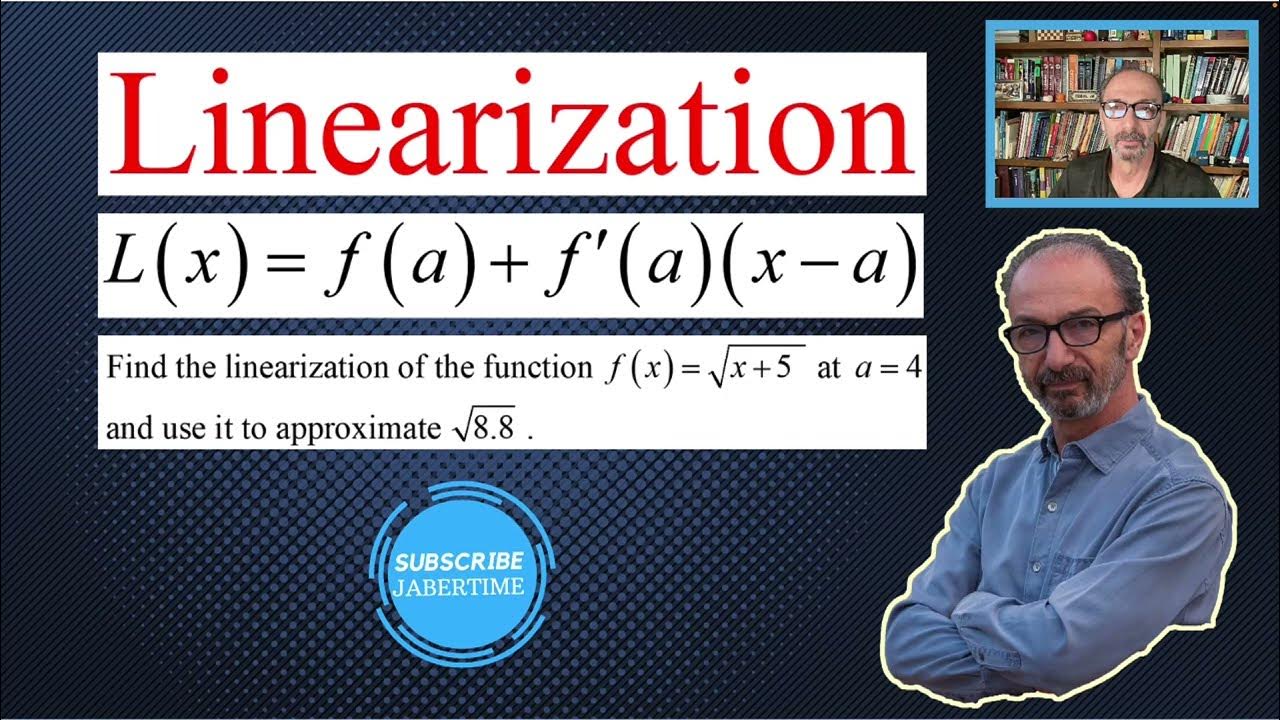 Find the linearization of the function f(x) = SQR(x+5) at a = 4 and use it to approximate SQR (3 ...