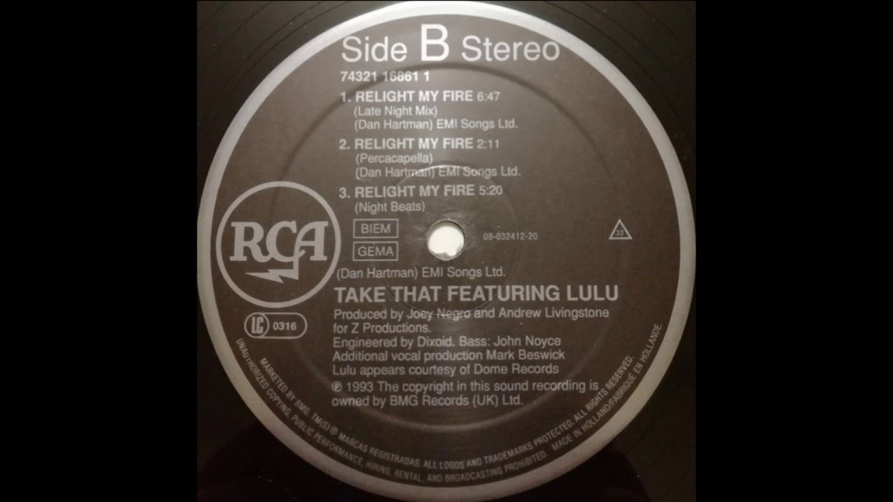Take That Featuring Lulu ‎– Relight My Fire (Night Beats) - YouTube