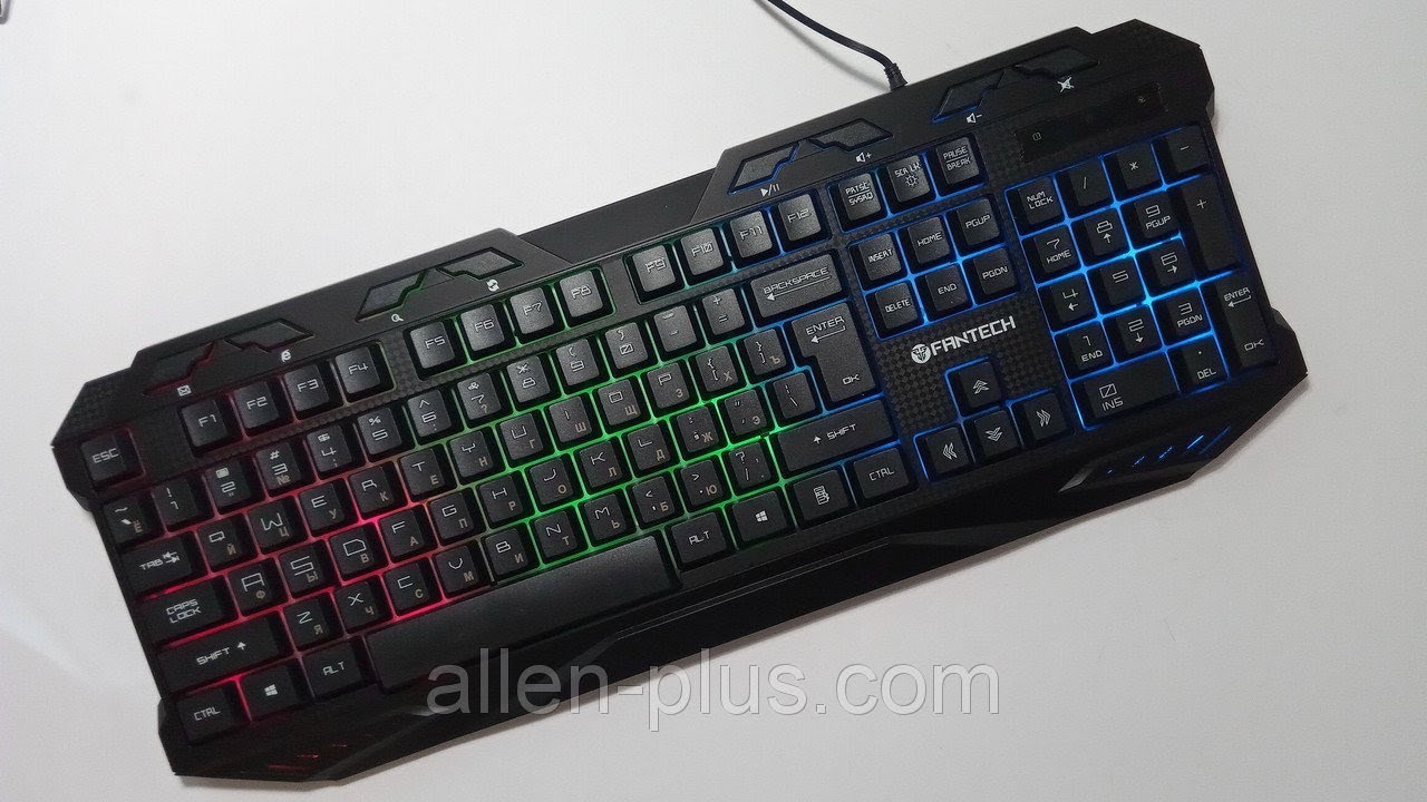 FANTECH K10 HUNTER, USB Клавиатура мультимедийная с LED подсветкой ...