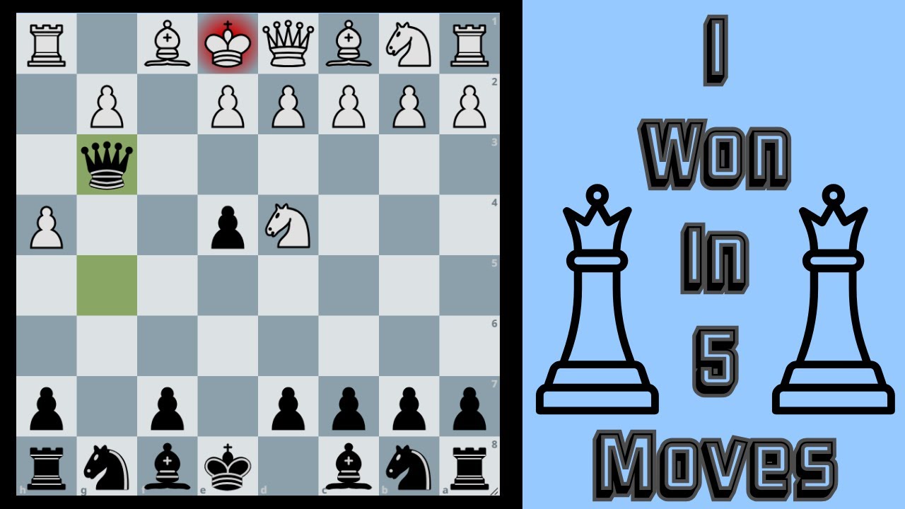 I Won A Chess Game In 5 Moves - YouTube