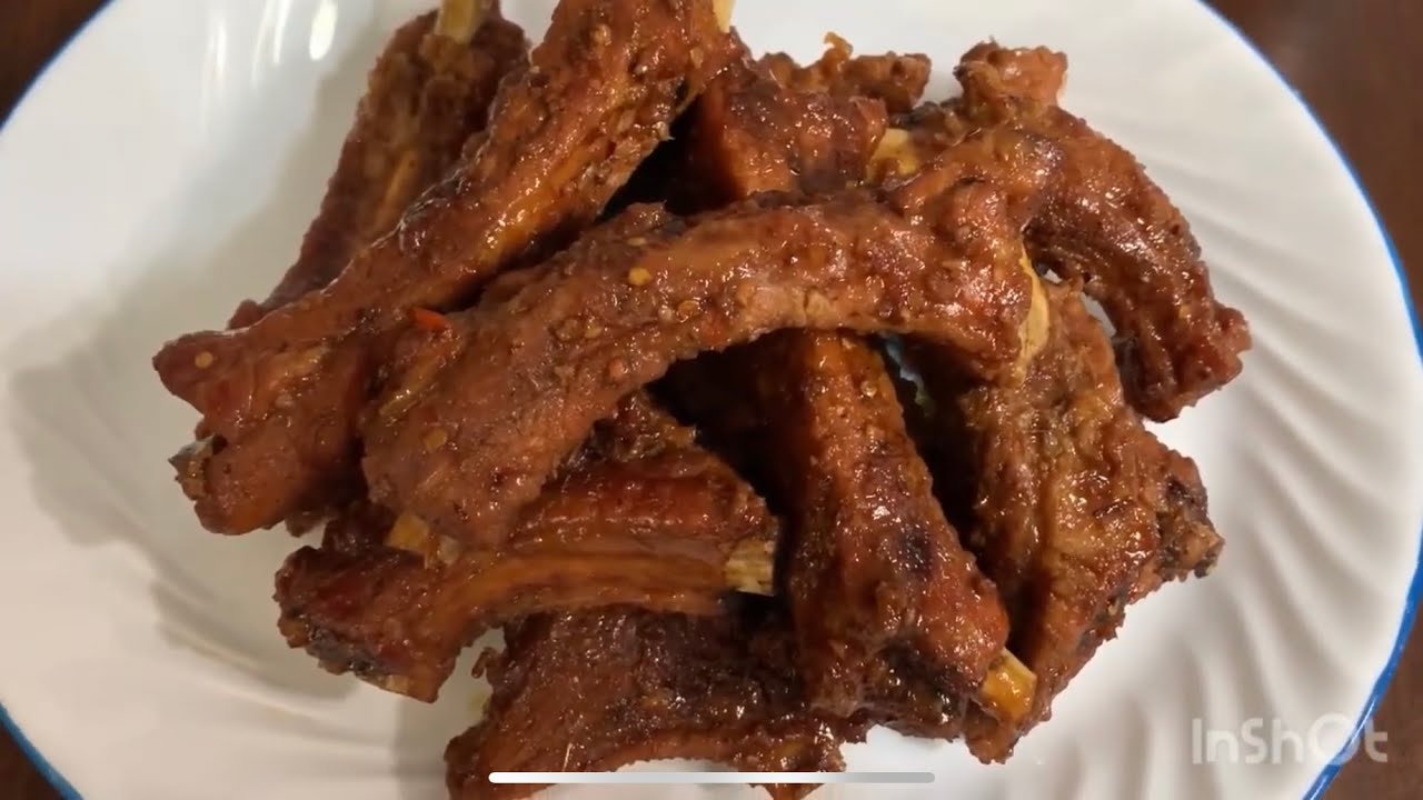 How to cook pork rib with herb Lao food - YouTube