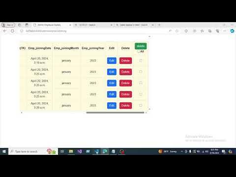 how to delete multiple rows with checkbox in python, django - YouTube