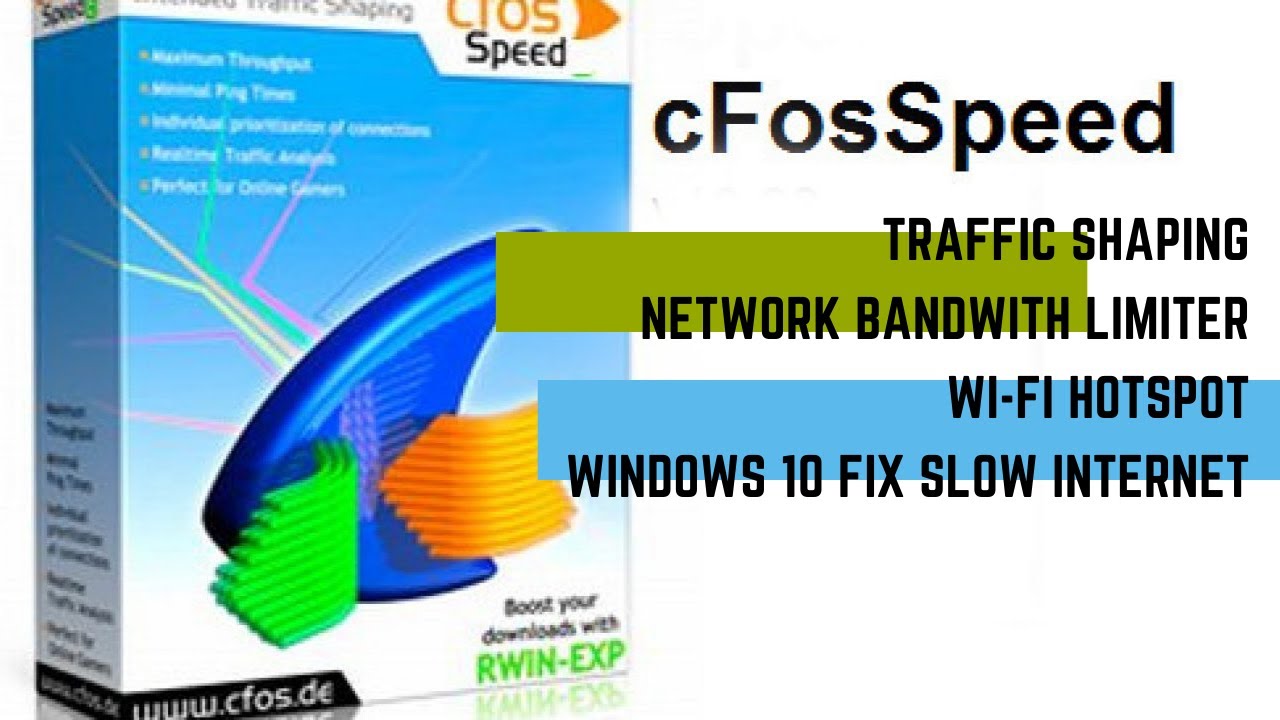 cFosSpeed - Traffic shaping, Network bandwith limiter, Wi-Fi hotspot ...
