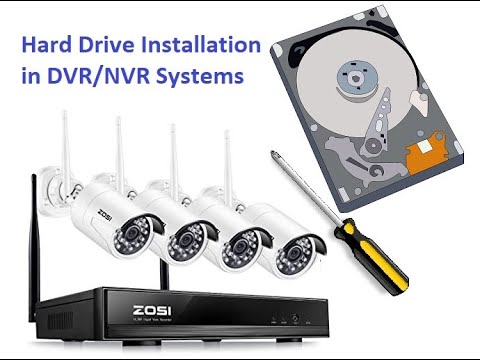 Install/upgrade Hard drive in NVR/DVR Security Camera Systems - YouTube