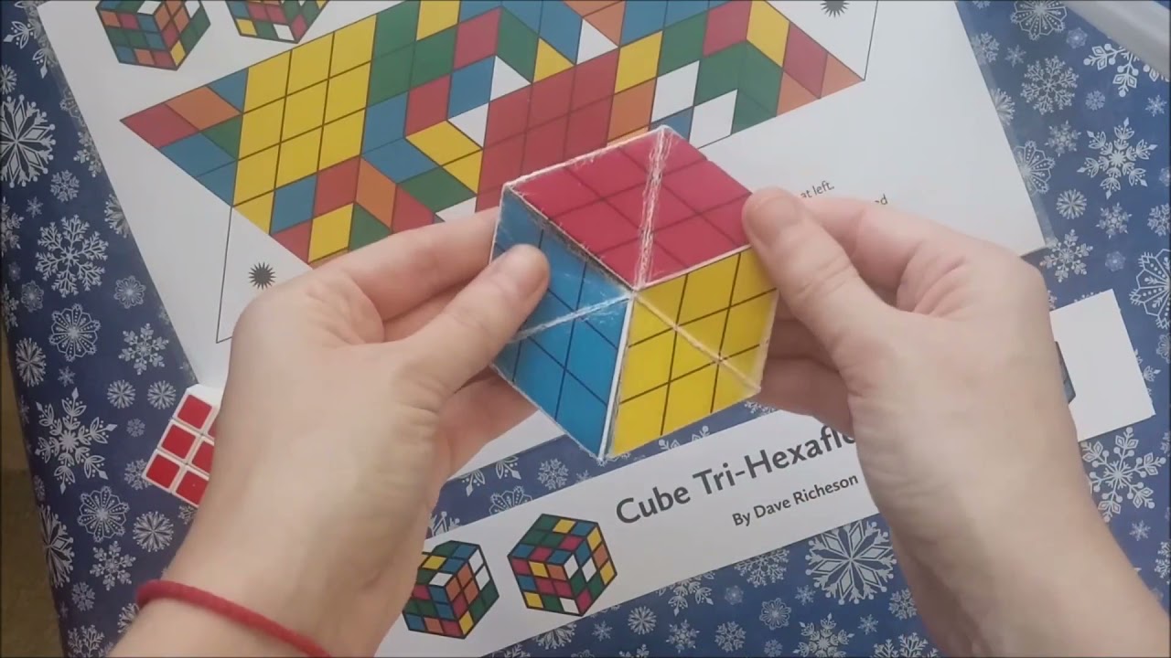 Trihexaflexagon - Rubick's Cube. Organza template - YouTube