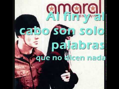 Amaral - Sin ti no soy nada (con letra) - YouTube