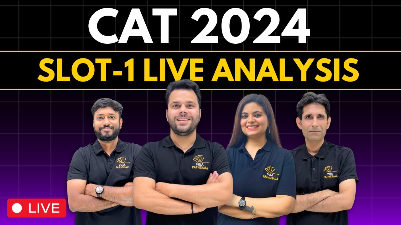 CAT 2024 | Slot - 01| Live Analysis | Memory Based Questions | MBA ...