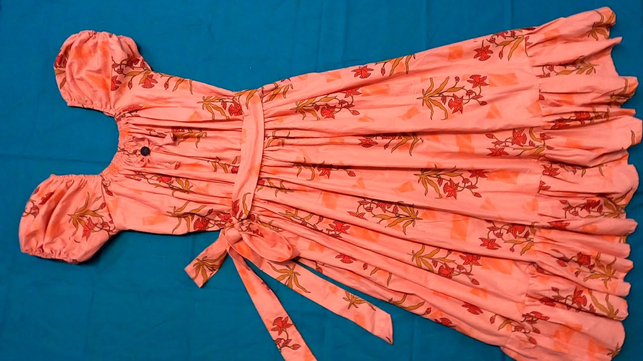 Elastic frock | Easy Method elastic frock cutting and stitching in ...