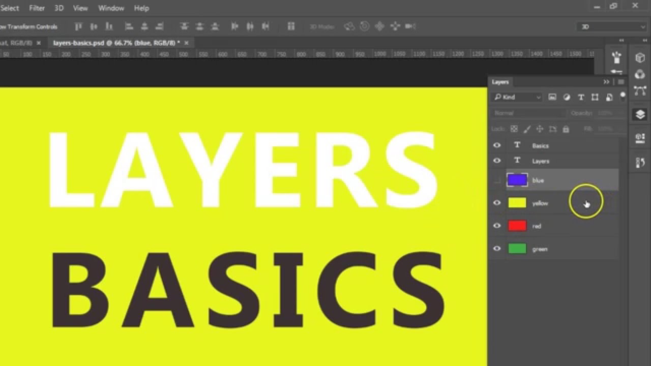 Layers Basics in Photoshop cc 2015 - YouTube