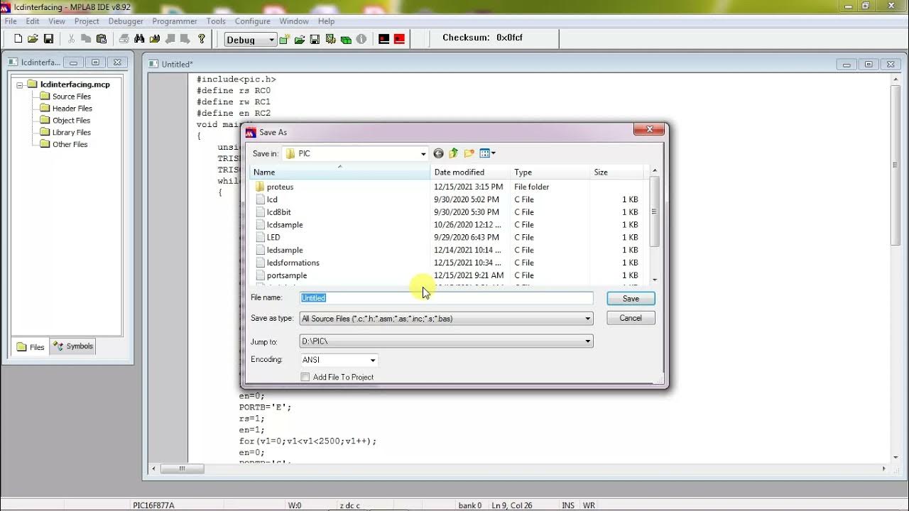 16X2 LCD Interfacing with PIC 16F877a _ Proteus Simulation - YouTube