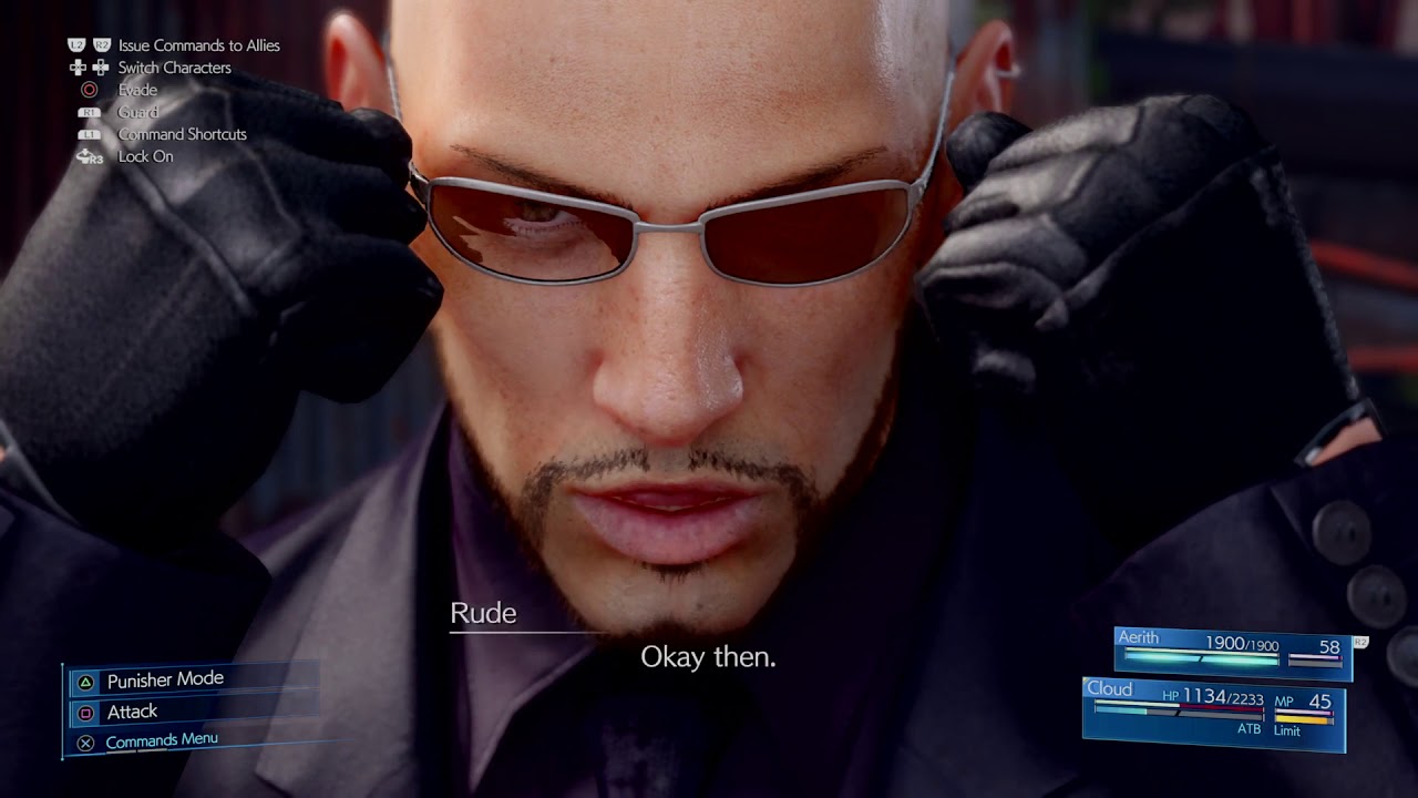 FINAL FANTASY VII REMAKE Rude Boss Fight - YouTube