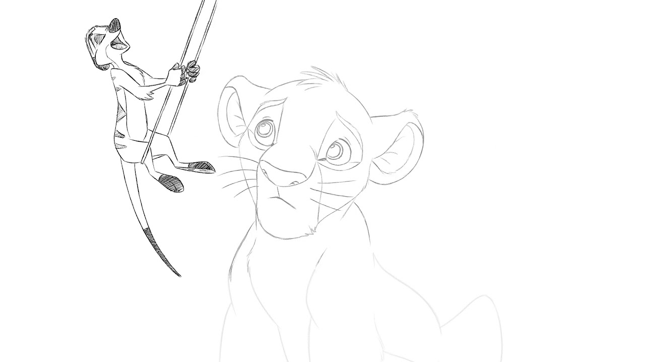 Lion King animation test "Now if you want a role model" scene from the ...