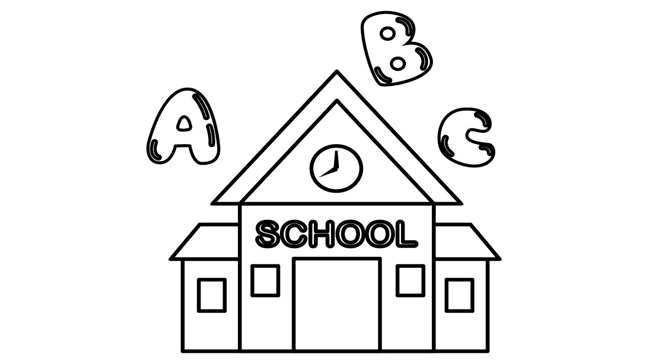 School| Drawing & Coloring for Kids & Toddlers | Learn Colors| How to ...