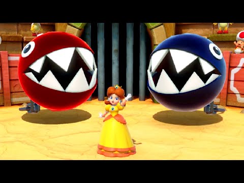 Super Mario Party Minigame Battle - Daisy vs Peach vs Bowser vs Mario