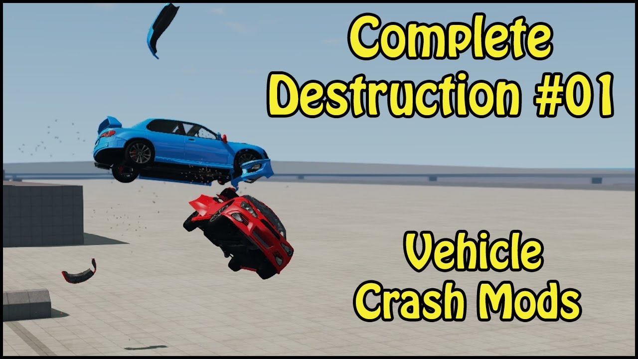 Satisfying Car Crash Simulation - Complete Destruction - Beamng.Drive ...
