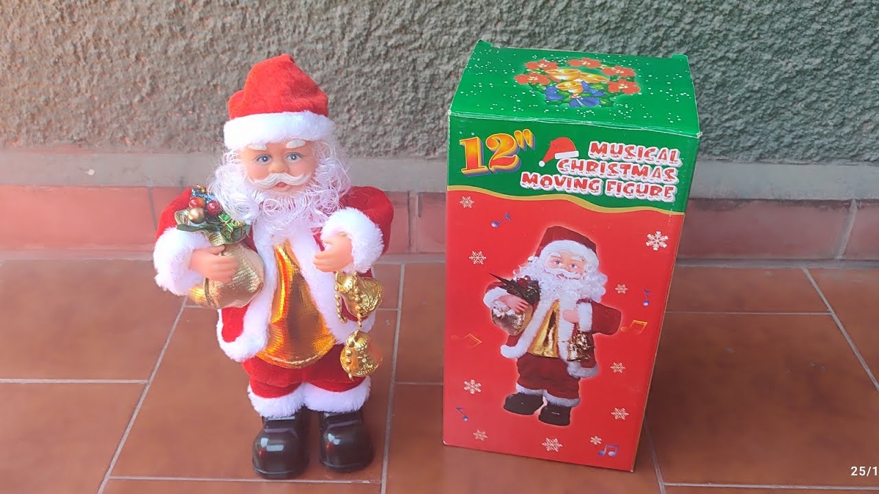 12" Musical Christmas Moving Figure - YouTube