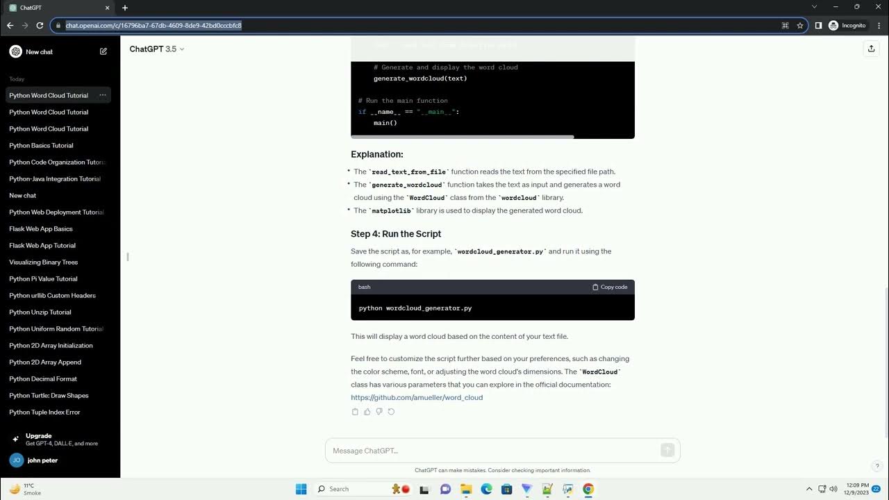 python word cloud from text file - YouTube
