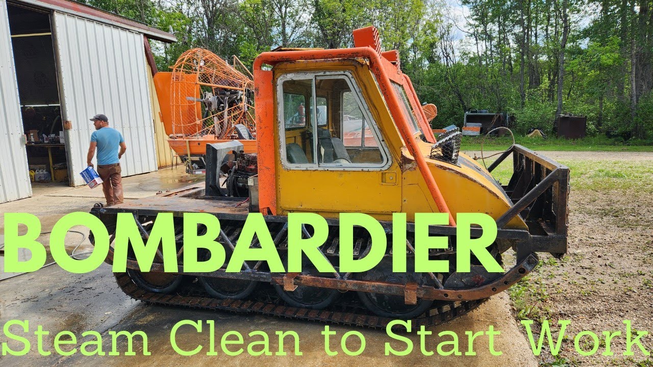 STEAM CLEAN MUSKEG TRACTOR TO START WORK | BOMBARDIER - YouTube