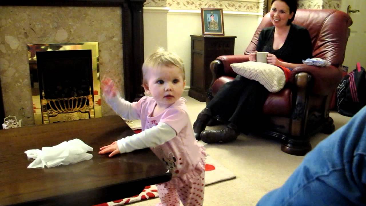 Baby Lucys first steps - YouTube