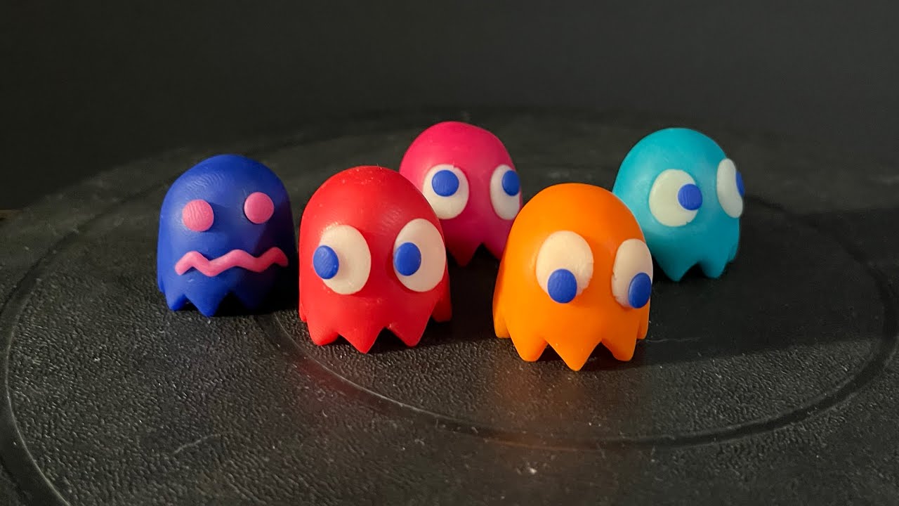 Making the Pac-Man Ghosts out of Clay - YouTube