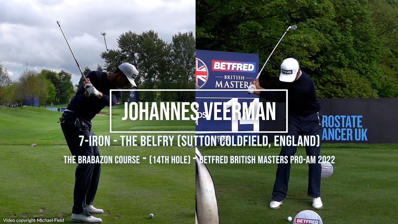 Johannes Veerman Golf Swing 7Iron (FO & DTL) British Masters, The ...