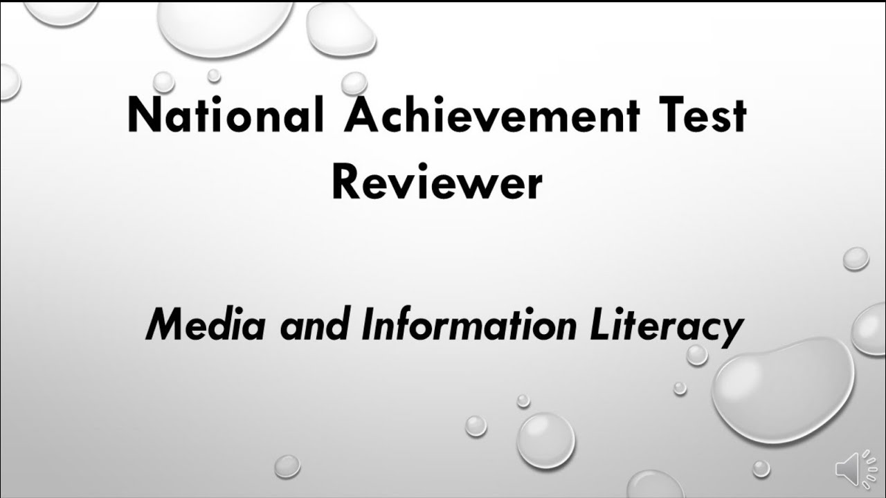 NAT Reviewer Media and Information Literacy Part 1 - YouTube