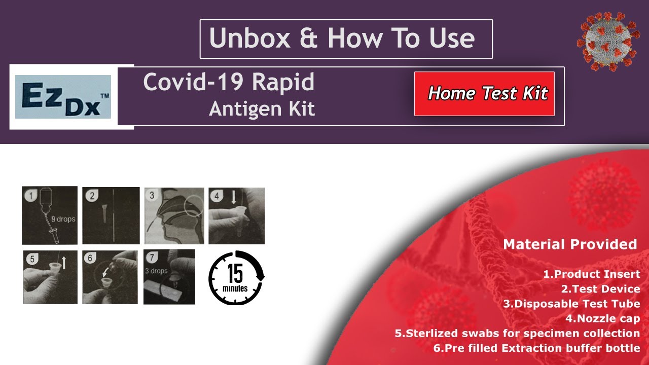 Covid 19 test kit unboxing | How to do a COVID-19 Self Test at home ...