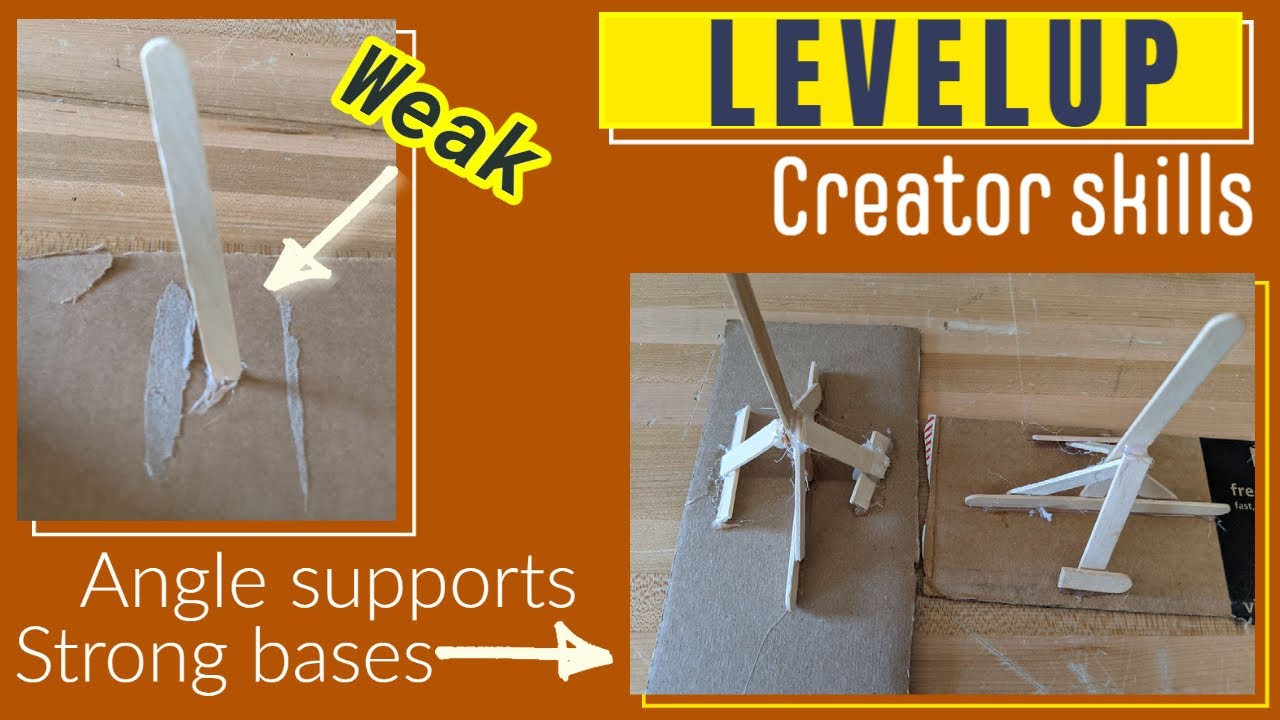 The classic 'Make a popsicle stick stand up on cardboard' skill. - YouTube