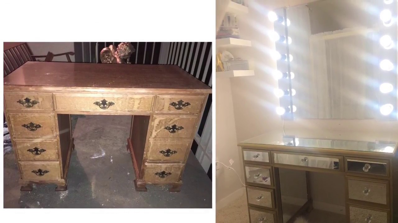 Boujee On a budget Best D.I.Y Vanity Mirror & D.I.Y Mirror Dresser 2018 ...