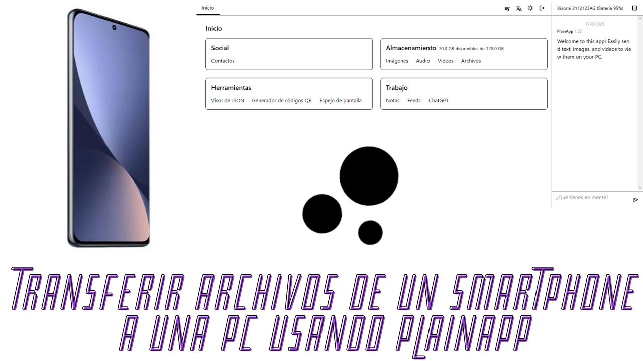 TRANSFERIR ARCHIVOS DE UN SMARTPHONE A UNA PC UTILIZANDO EL NAVEGADOR (PLAINAPP) - YouTube