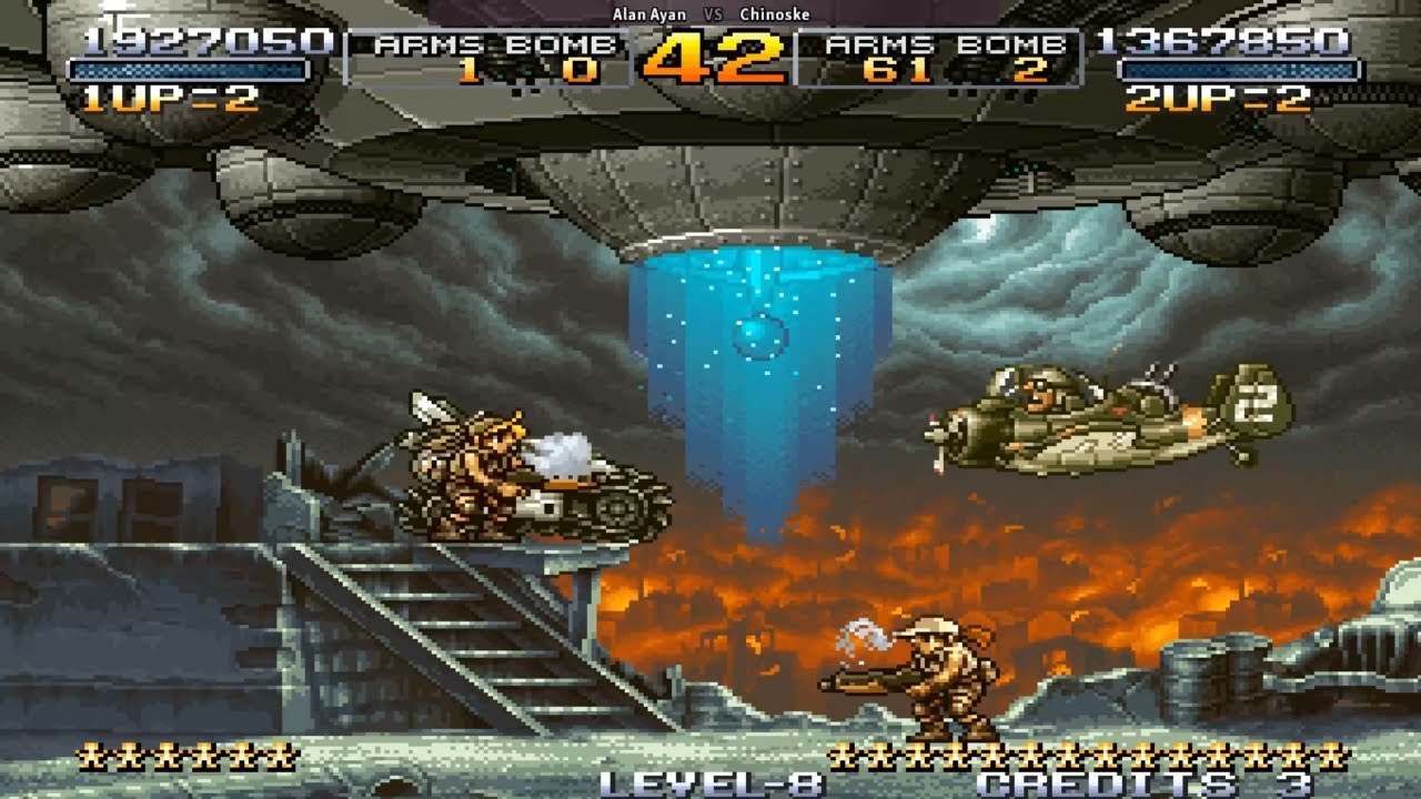 메탈슬러그 2 Metal Slug 2 合金弹头 2 Co-op 2 players (Level-8) 1 credit gameplay ...
