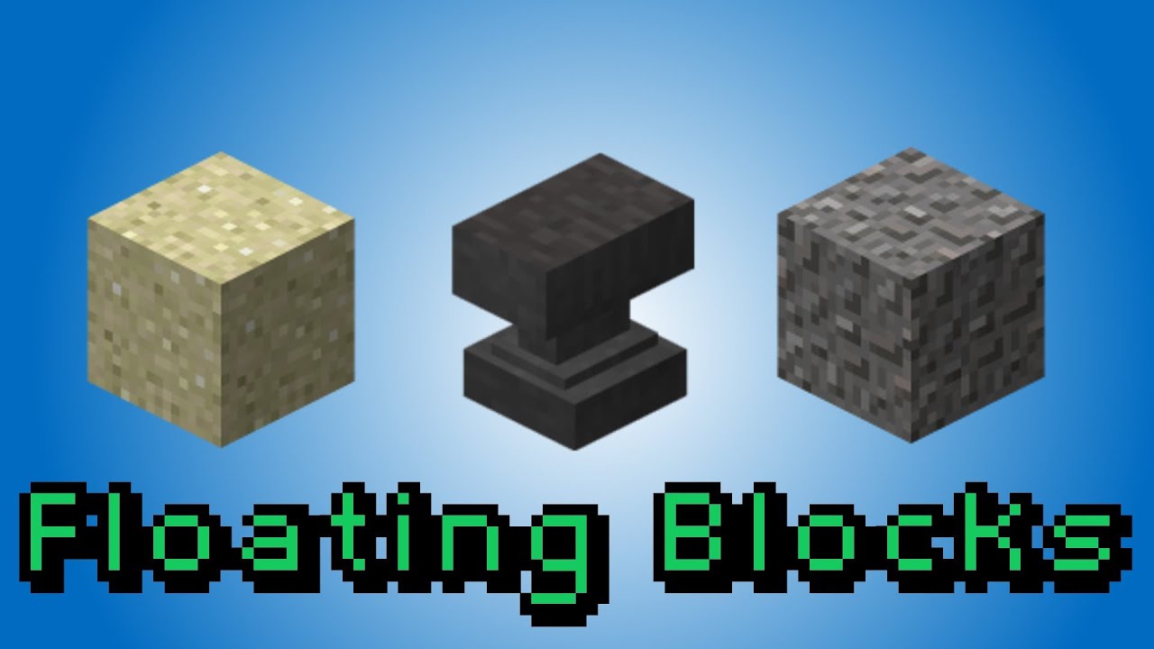 Floating Sand, Gravel and Anvils in Survival - Minecraft 1.7 Redstone ...