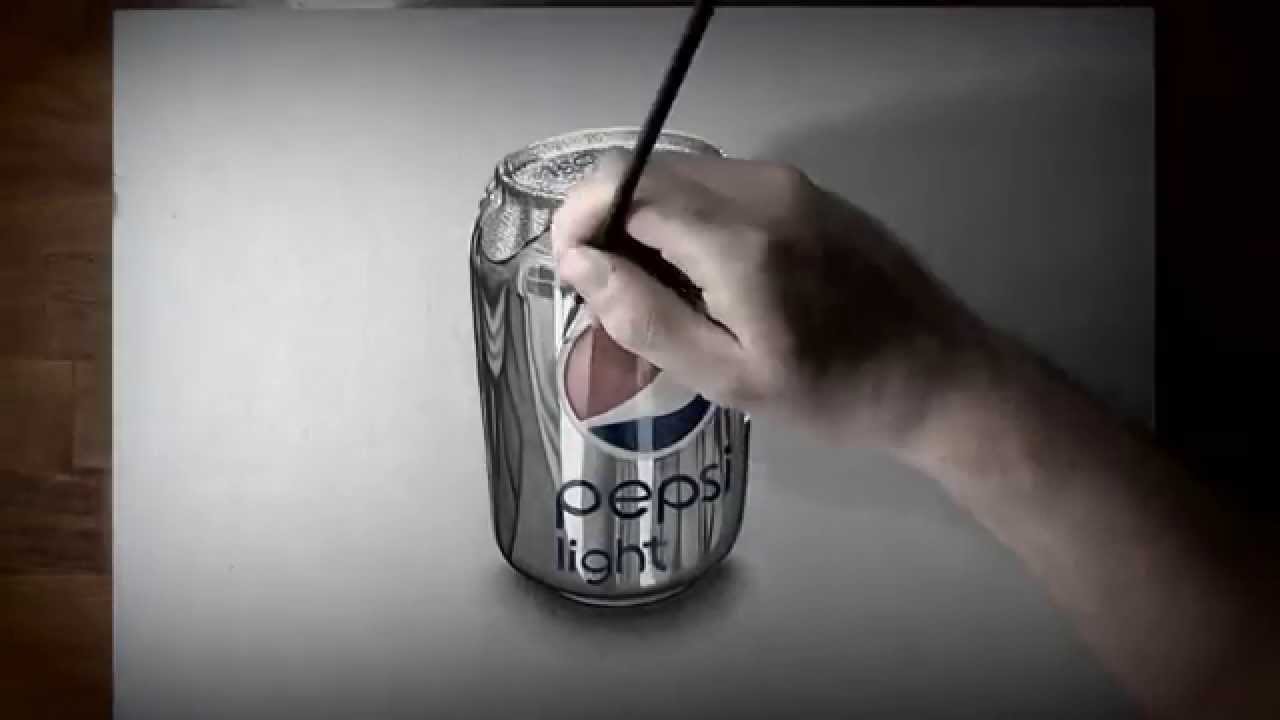 HOW TO DRAW PEPSI CAN - YouTube