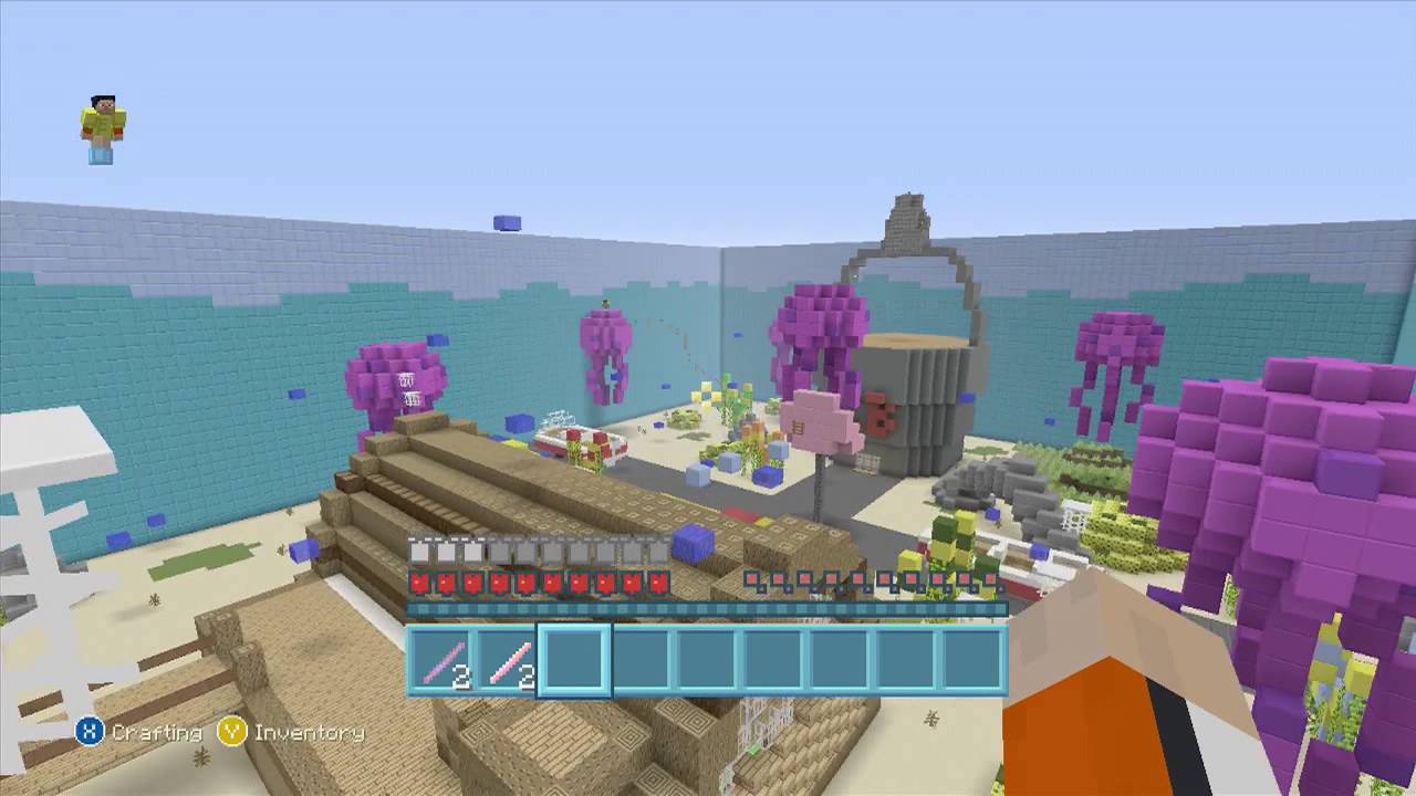 Minecraft Xbox: Spongebob Krusty Krab Hide & Seek Map - YouTube