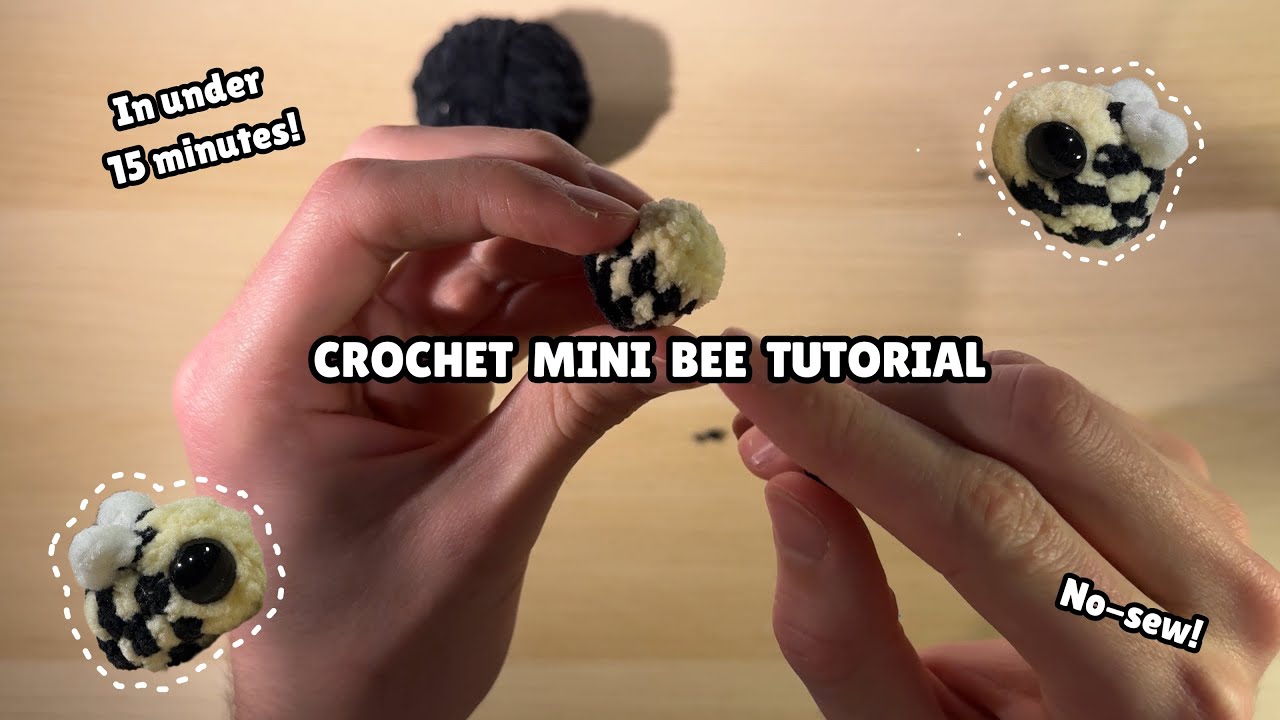 No-Sew Crochet Mini Bee Tutorial, Quick And Easy! 🐝🧶 - YouTube