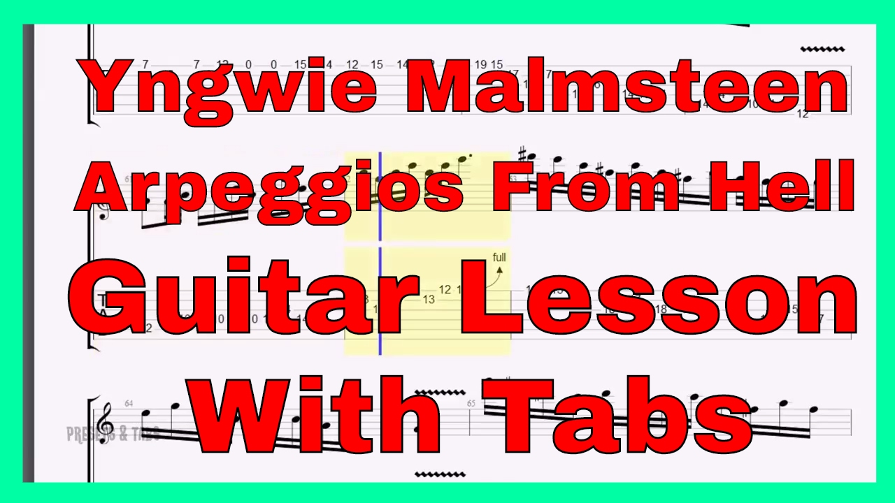 Yngwie Malmsteen - Arpeggios from Hell guitar lesson with tabs - Full - YouTube