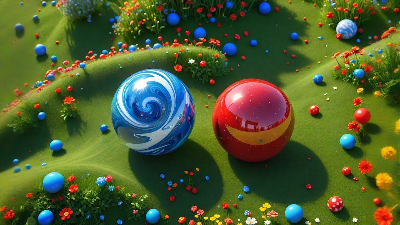 Two Little Marbles Roll Down Fast | Movement Song for Kids | Nursery ...