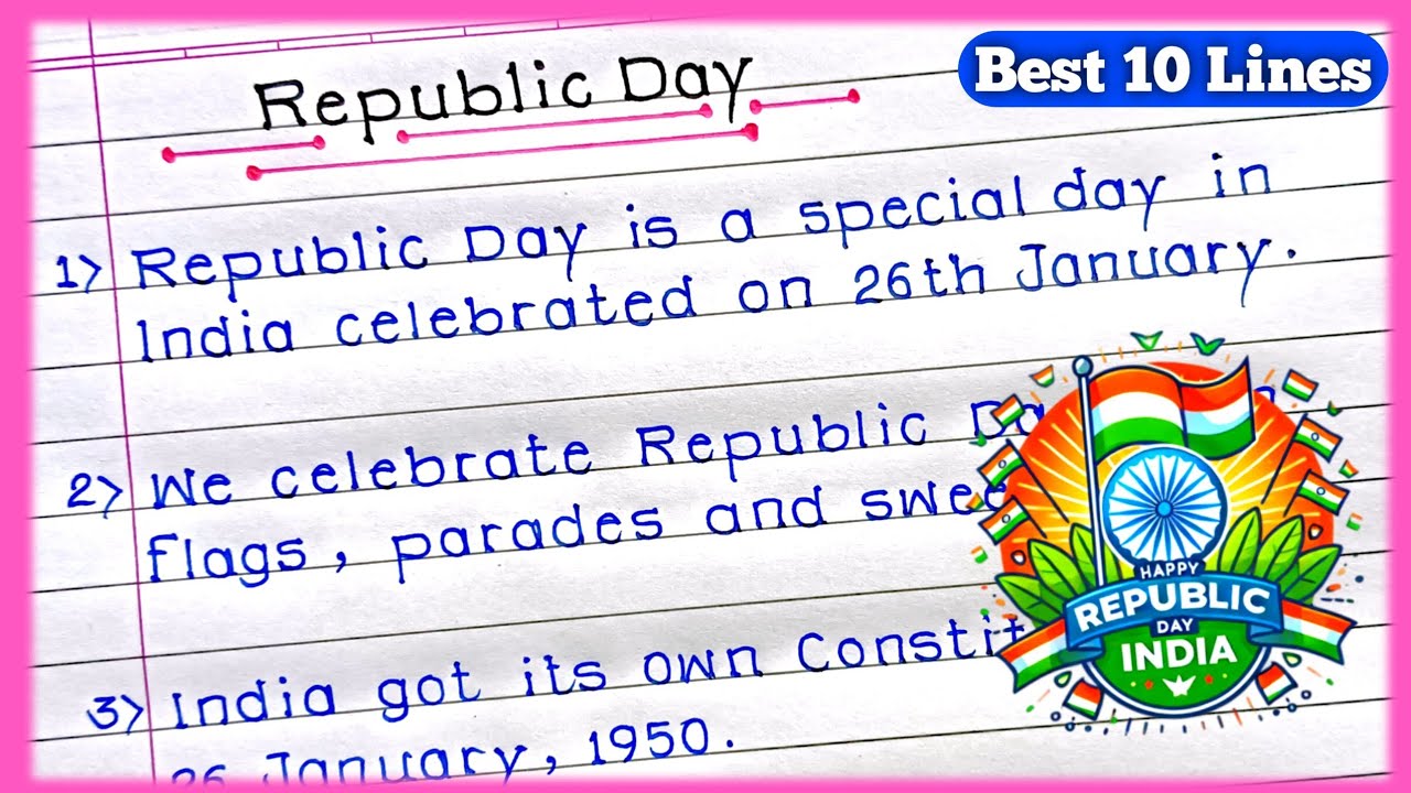 10 Lines on Republic Day (26th January) in English|| Best 10 Lines ...