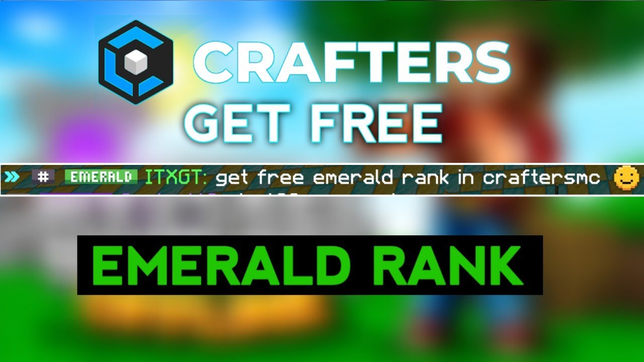 How to get free emerald rank in craftersmc skyblock | get free rank in ...