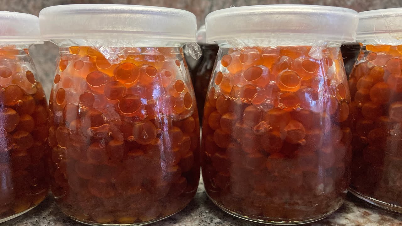 How to marinate salted salmon roe and how to keep it - YouTube