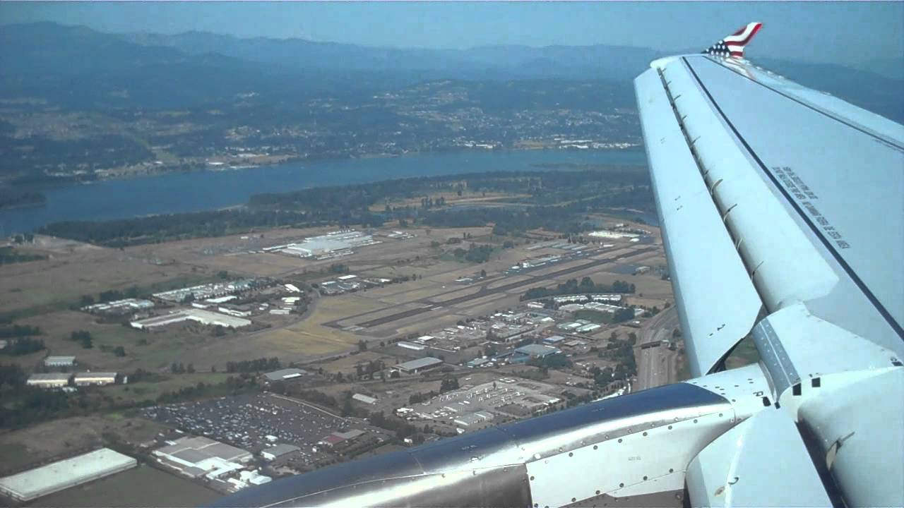Virgin America A320 Approach and Landing at Portland, Oregon (KPDX ...