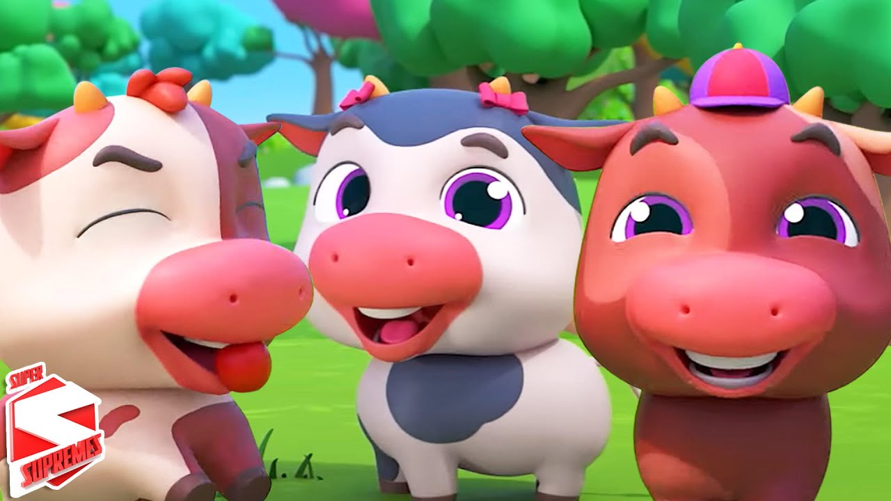 Five Little Cows + More Number Song & Kindergarten Rhymes for Kids ...