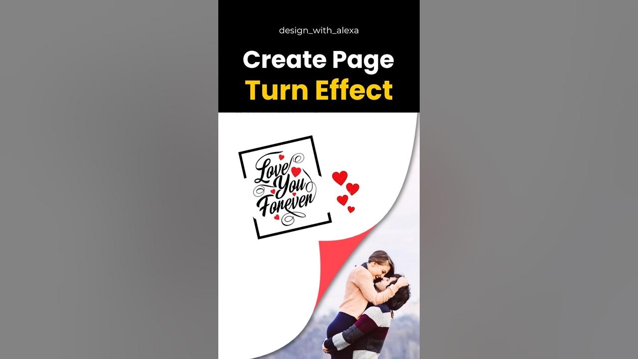 How to create page turn effect in photoshop? - YouTube