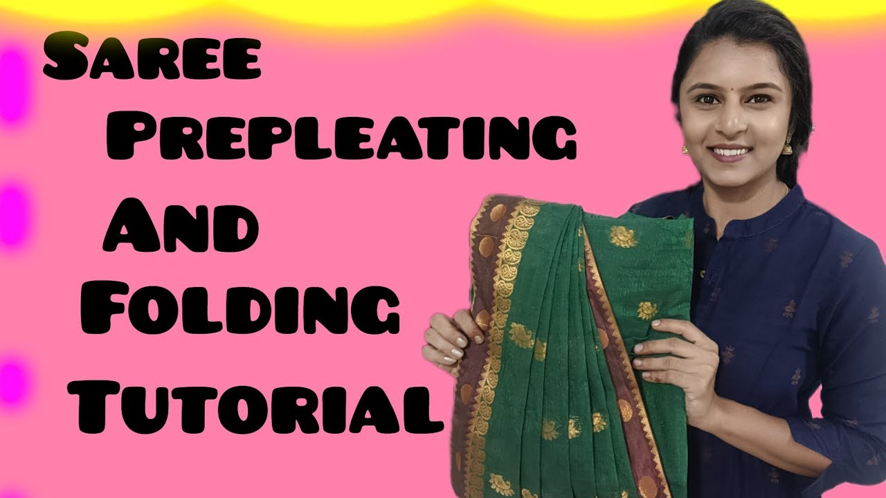 |saree prepleating and folding|box folding with iorning| - YouTube