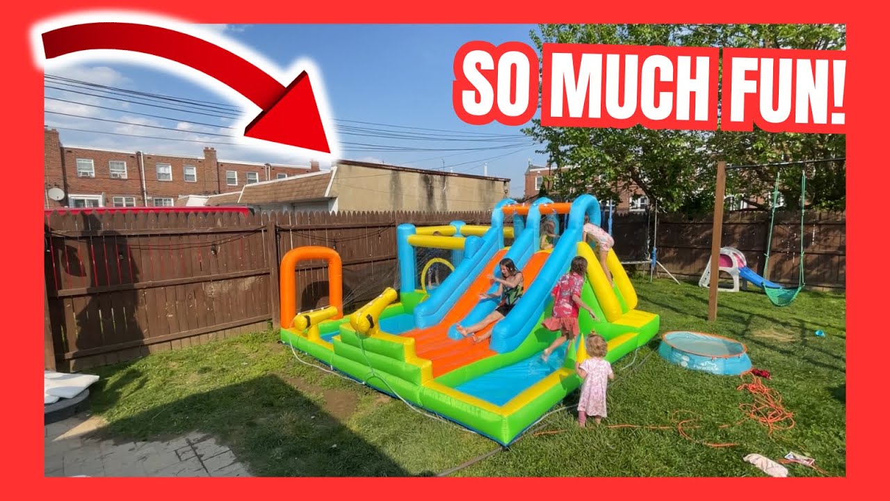 BIG FUN! Wet or Dry Inflatable Bounce House Water Park! #summerfun # ...