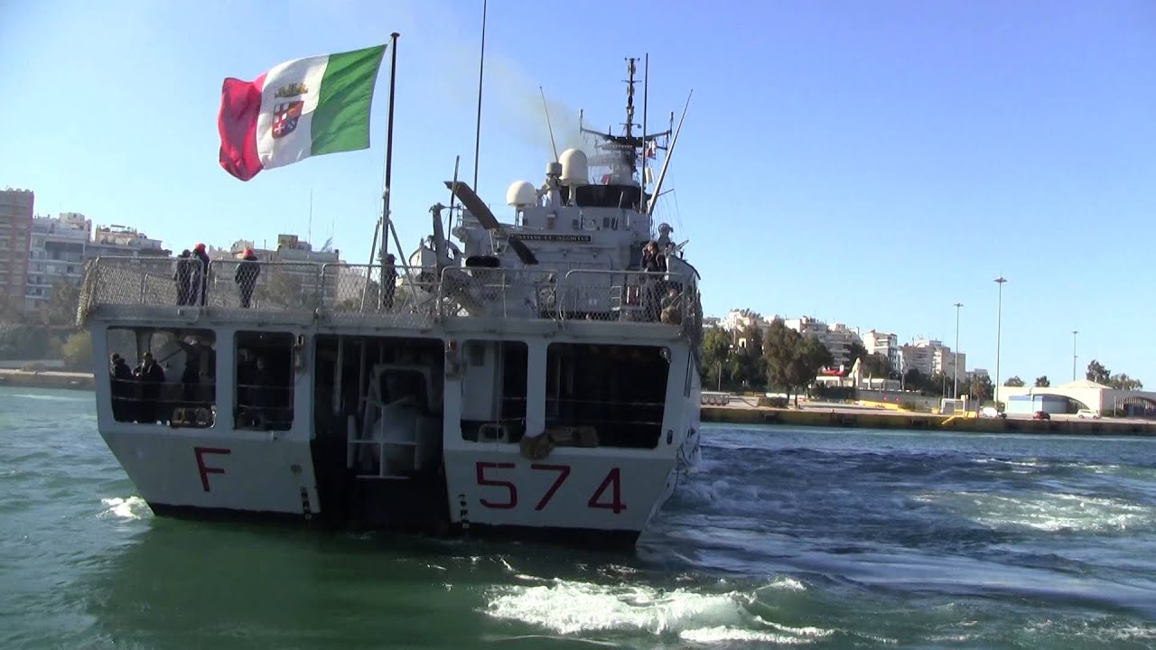 ITALIAN NAVY FRIGATE ALISEO F574 - YouTube